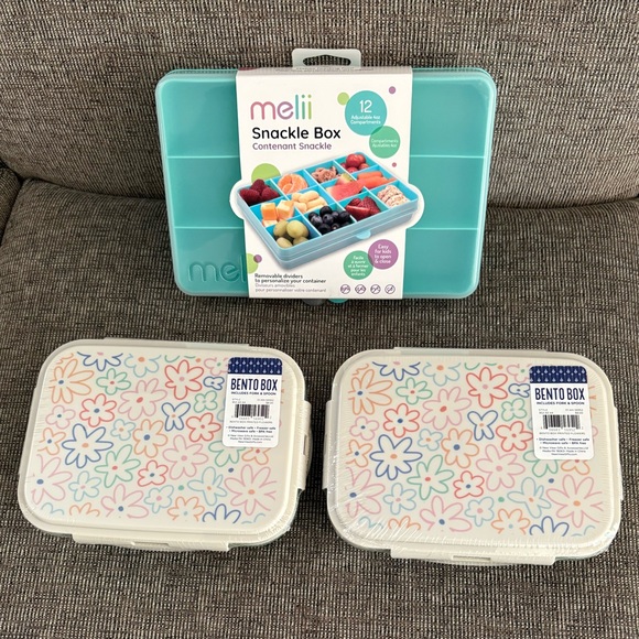 Melii & Bento | Kitchen | Nwt Melii Snackle Box 2 Bento Boxes | Poshmark